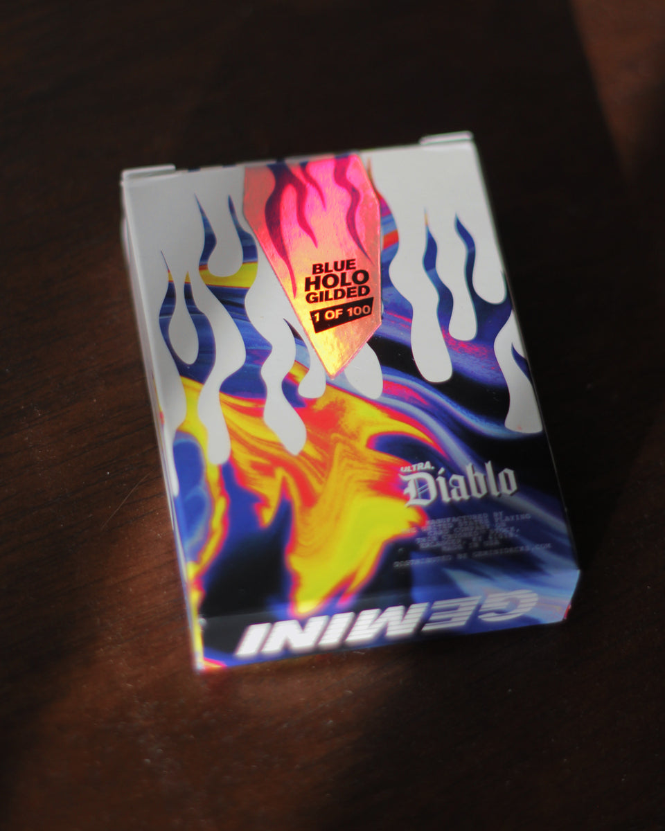 Ultra Diablo Blue with BLUE HOLO GILDING – Gemini Decks